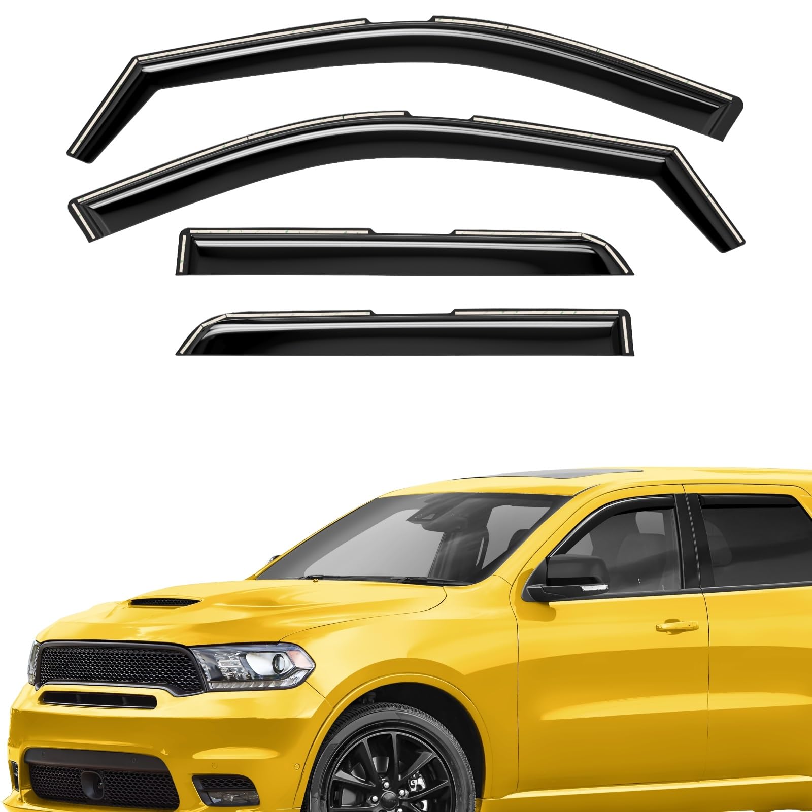 Amazon.com: Extra Durable Window Deflectors in-Channel Window Visors ...