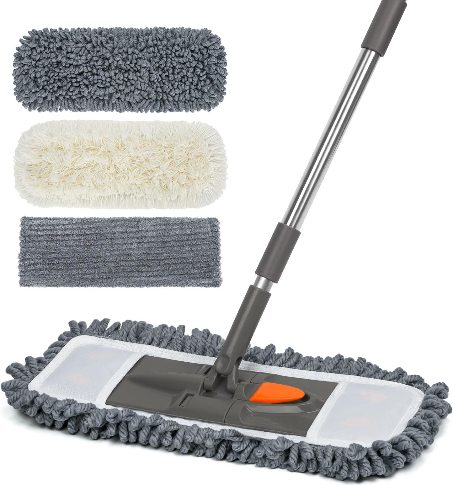 Amazon.com: MANGOTIME Microfiber Dust Mop for Hardwood Floors - Dry ...