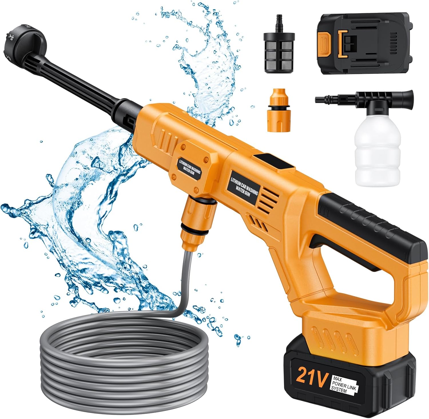 Cordless Pressure Washer - 950 PSI Portable Power Washer with 4.0AH ...