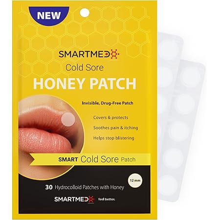 Amazon.com: SMARTMED Smart Cold Sore Patch Honey - 30 ct 12mm - Fever ...