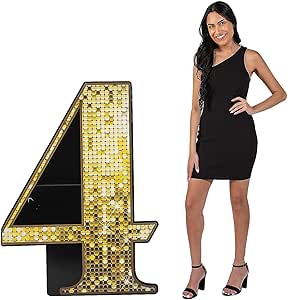 Amazon.com: Fun Express Number 4 Life-Size Cardboard Stand-Up : Home ...