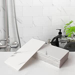 VAOVI Peel and Stick Backsplash Subway Marble Tiles,Kitchen Wall ...
