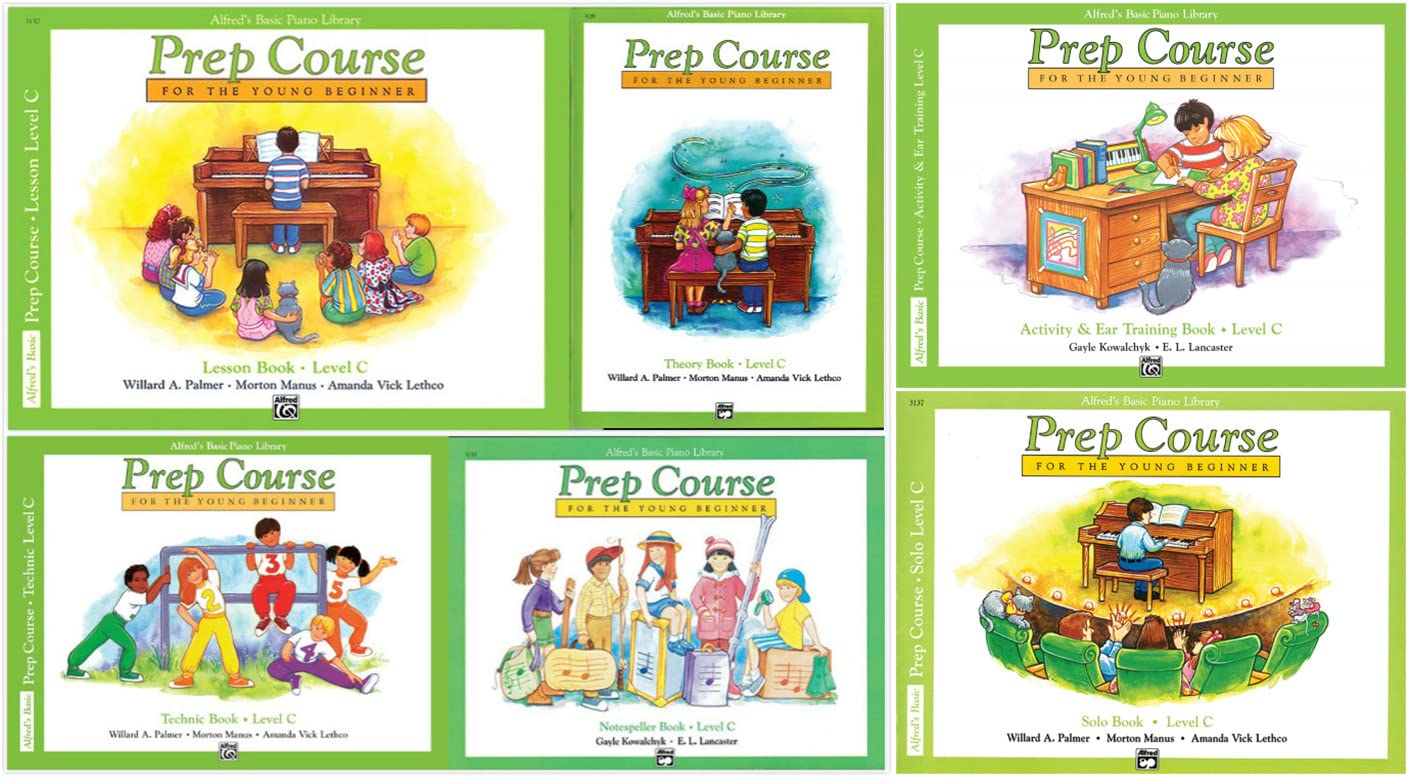Alfred's Basic Piano Prep Course Level C Set (6 Books) - Lesson Book C ...