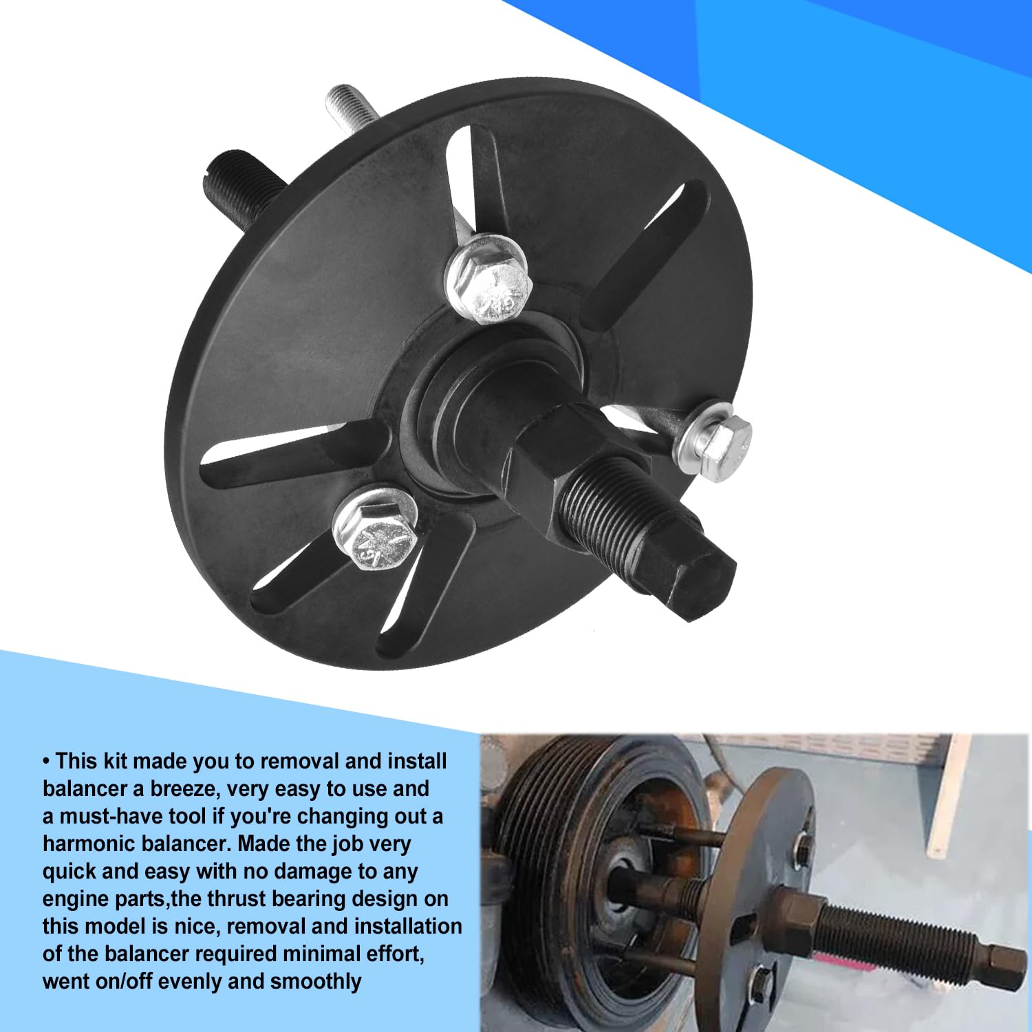 Snapklik.com : LainKeen Harmonic Balancer Puller Removal & Install Tool ...