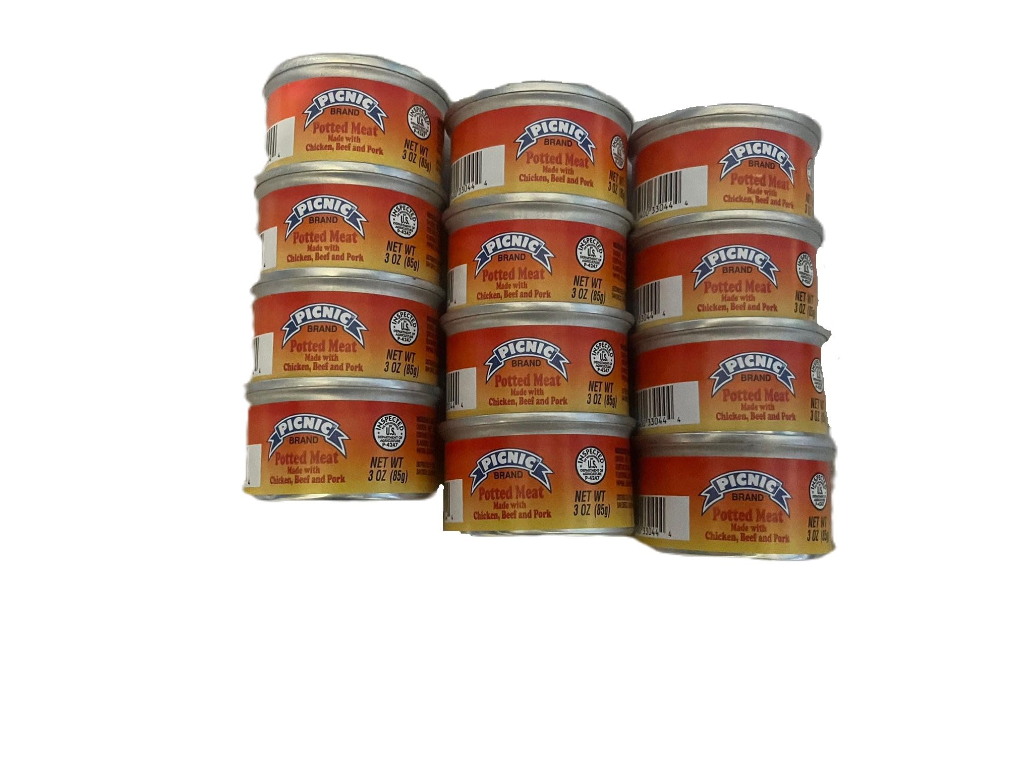 Amazon.com : Generic PICNIC Potted Meat, 3 Ounce Pull-Top Can (Pack of ...