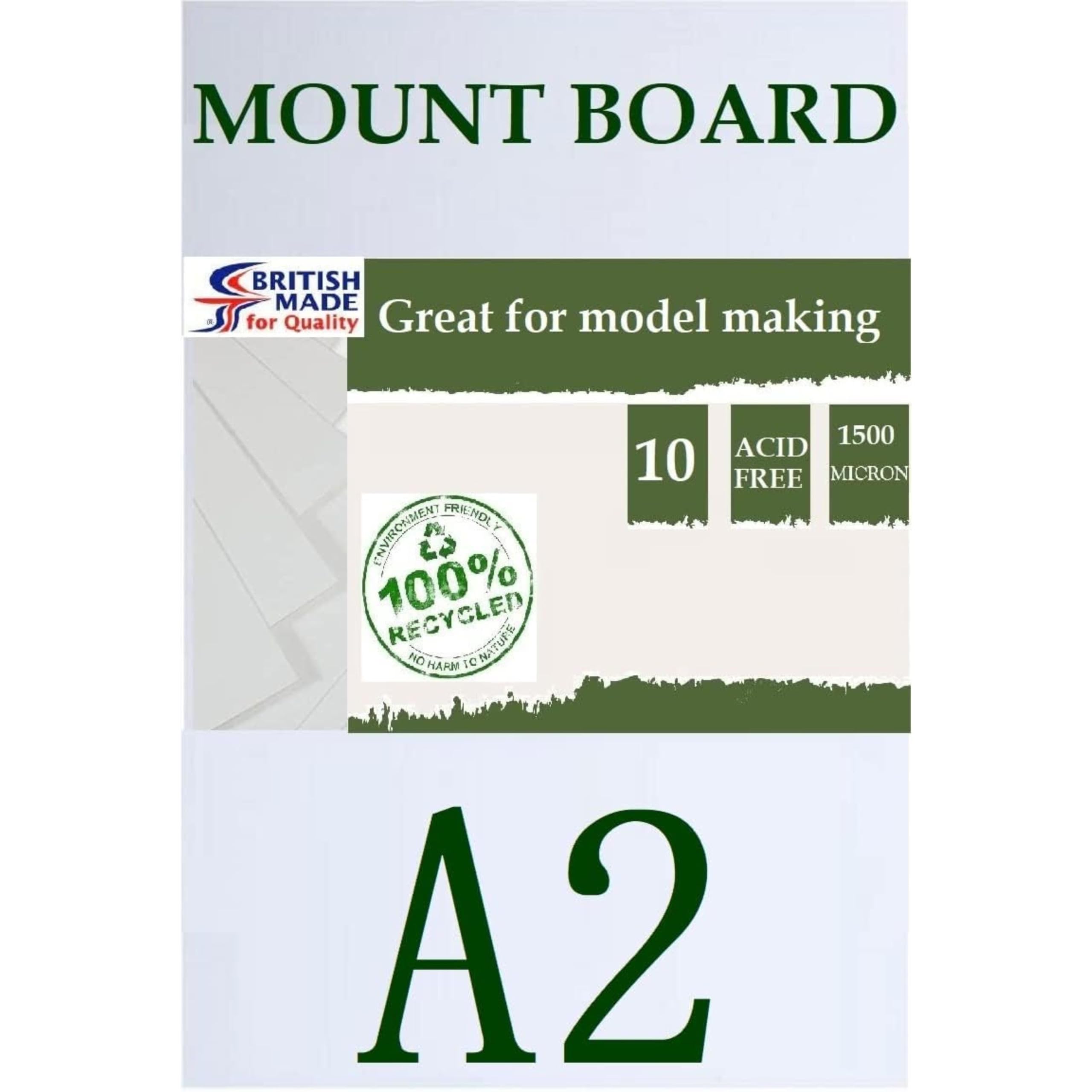 Protectafile Studland A1,A2,A3,A4 WHITE Mount Board - Antique White (10 ...