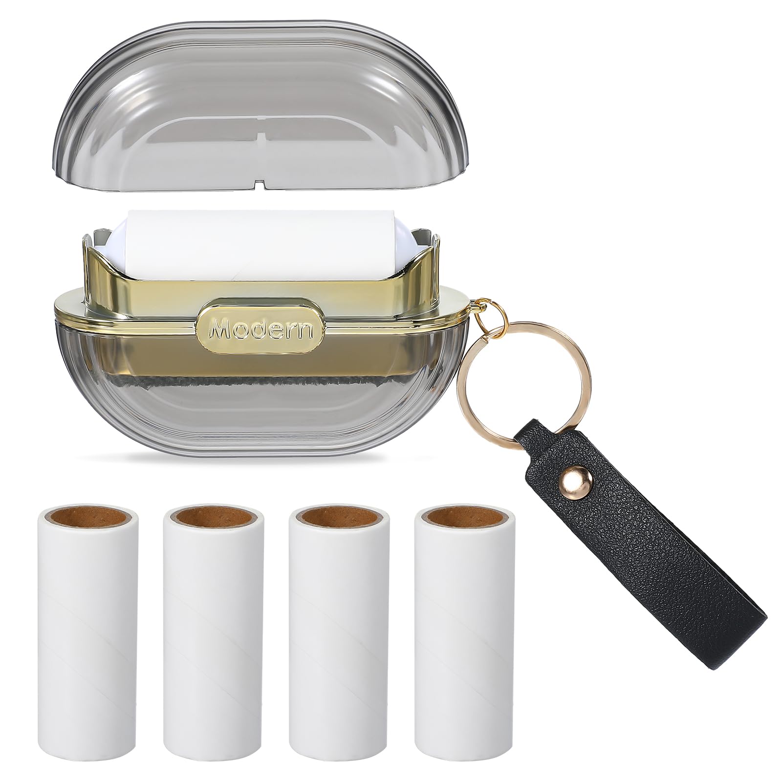 Piriuuo 6 Pcs Double Sided Travel Lint Roller Set, Mini Lint Roller ...