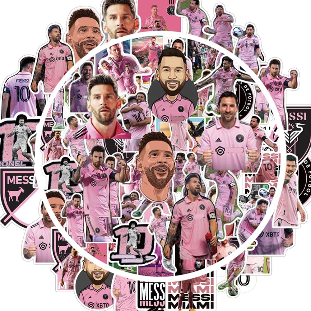 Amazon.com: 50PCS Pink Football Player Stickers, Cute Stickers, Water ...