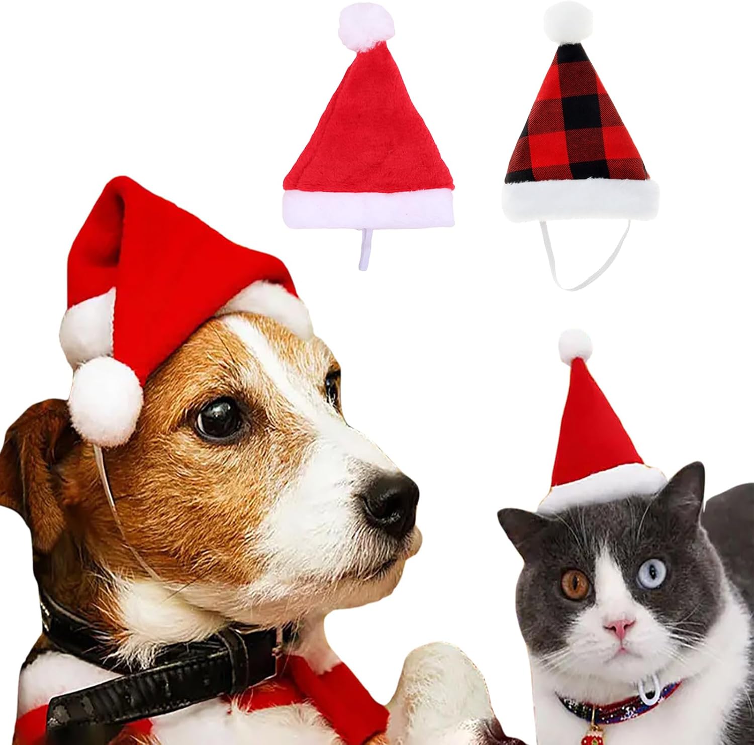 Amazon.com : Cat Dog Santa Hat, Pet Christmas Hats, Mini Santa Hats ...