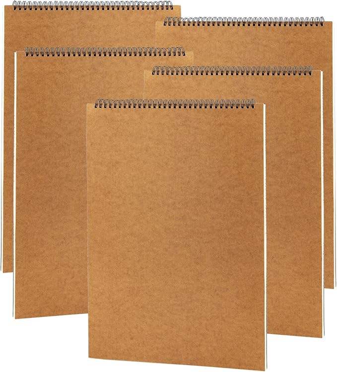 KEILEOHO 5 PCS A3 Landscape Sketchbook, 30 Pages/60 Sheets 160gsm Landscape Spiral Sketchbook ...
