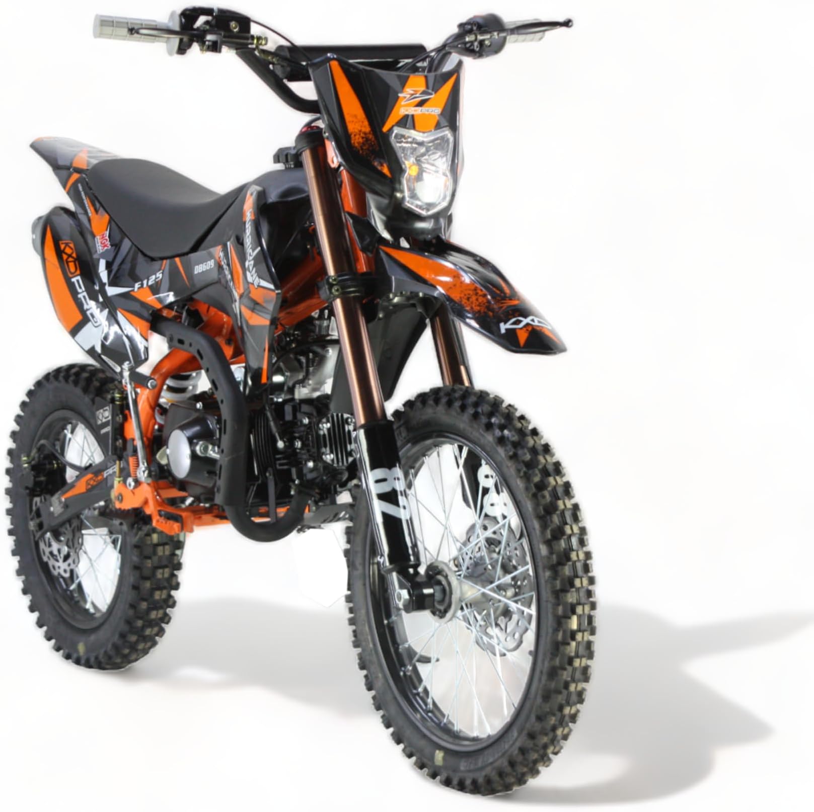 KXD 609 (Elektr./Kickst) 125ccm 17/14" 4T Hurricane Dirtbike CrossBike ...