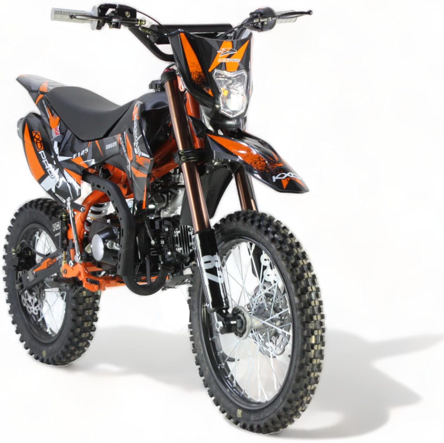 Amazon.fr : KXD 609 125ccm 17/14" 4T Dirtbike Crossbike Pocketbike Orange