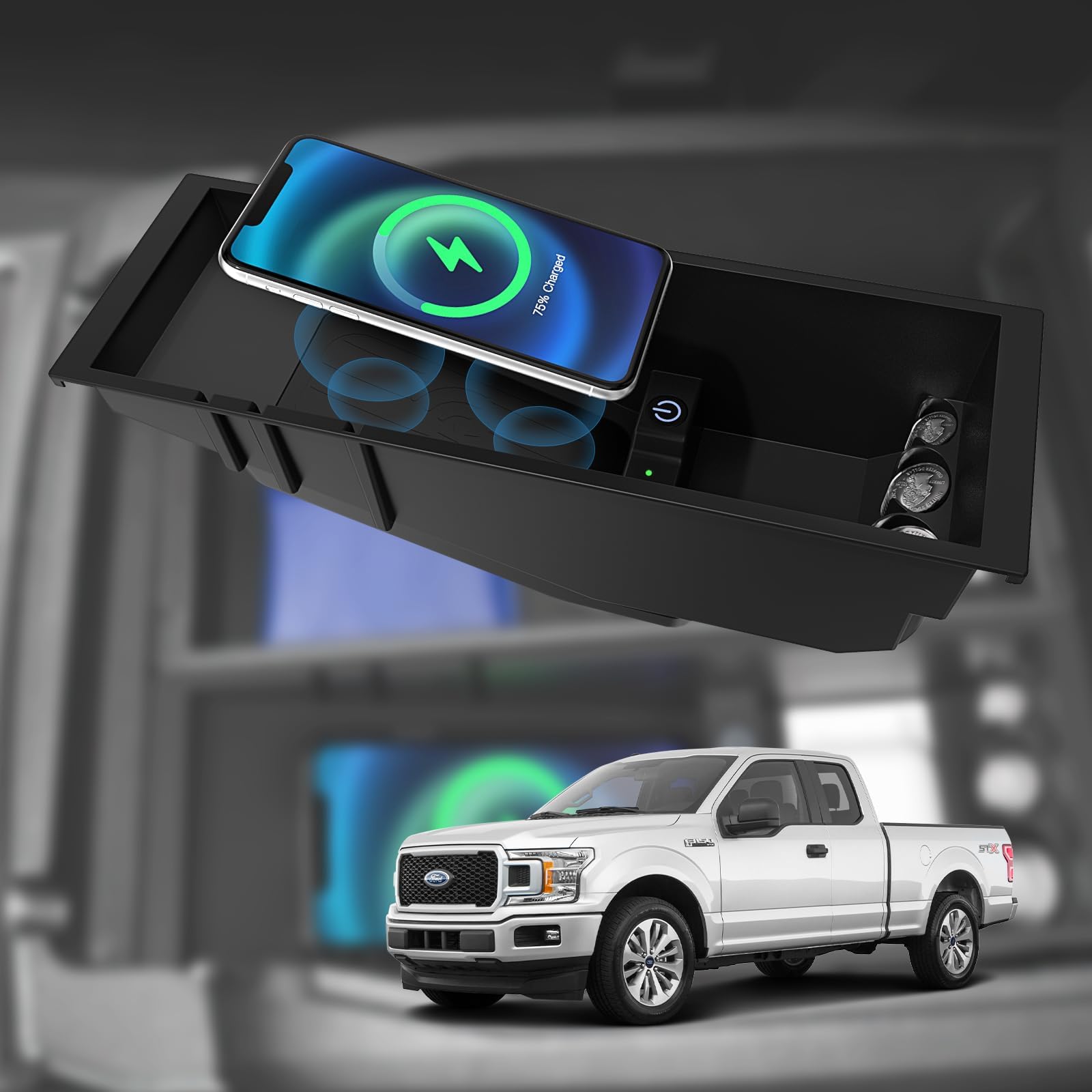 Amazon.com: WAWAKU Wireless Charger for Ford F150 Accessories 2015-2023 ...