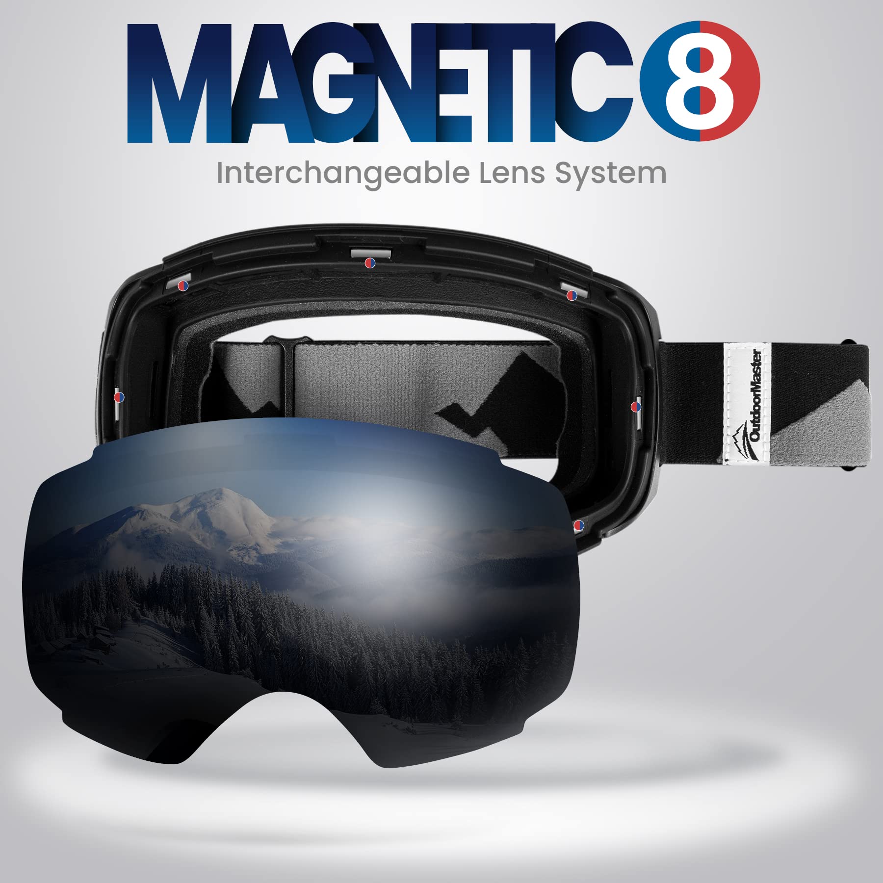 Snapklik.com : OutdoorMaster Ski Goggles PRO Replacement Lens - 20+ Choices