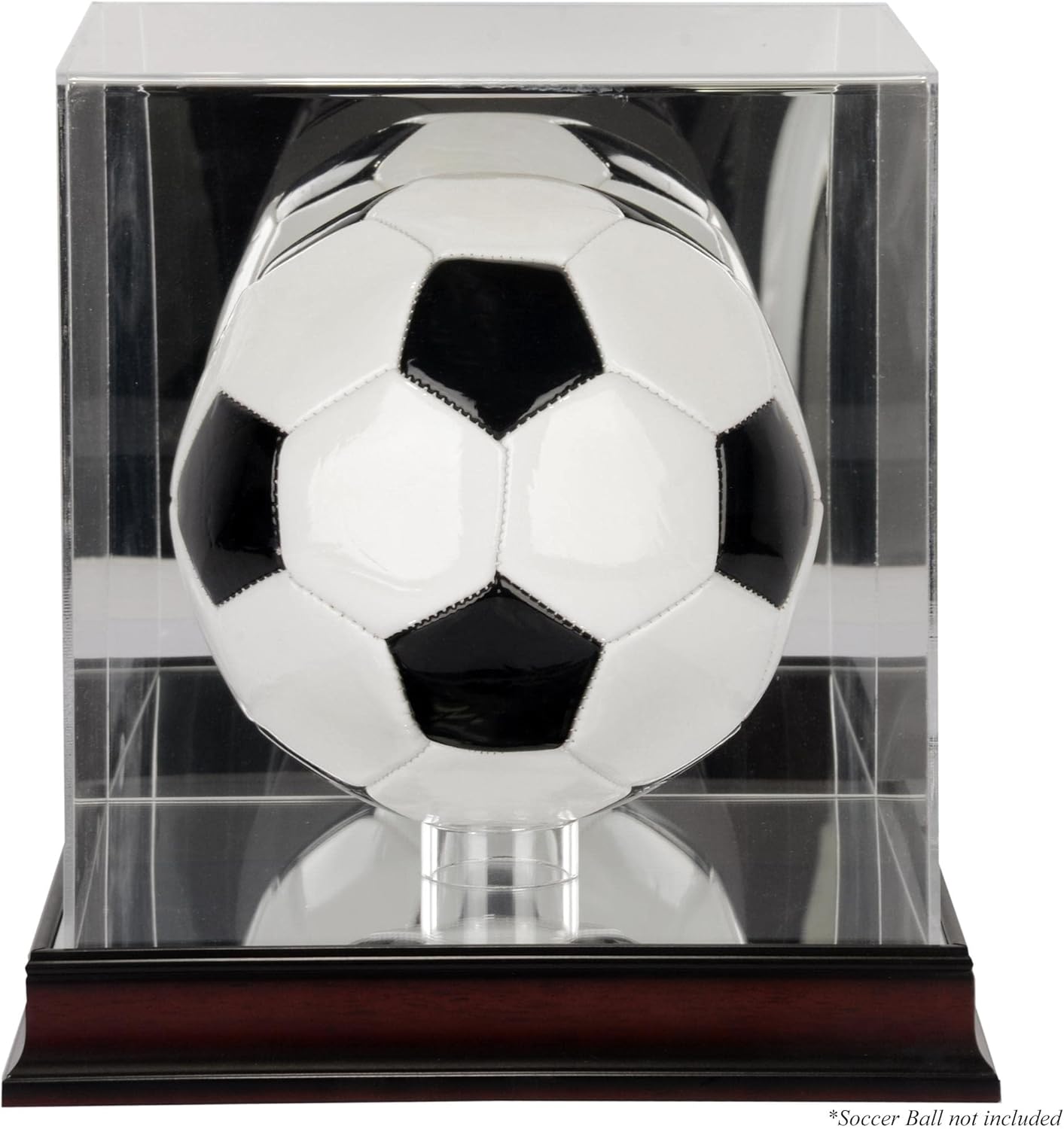 Amazon.com: Acrylic Soccer Ball Display Case with Antique Mahogany ...