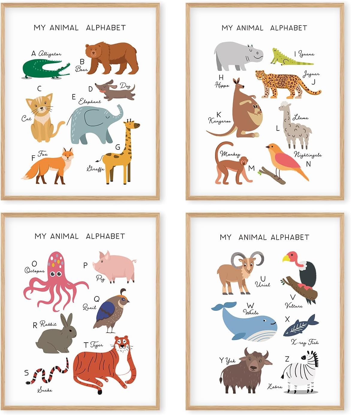 Amazon.com: Boat Wades Animal Classroom Posters - Abc Posters, My ...