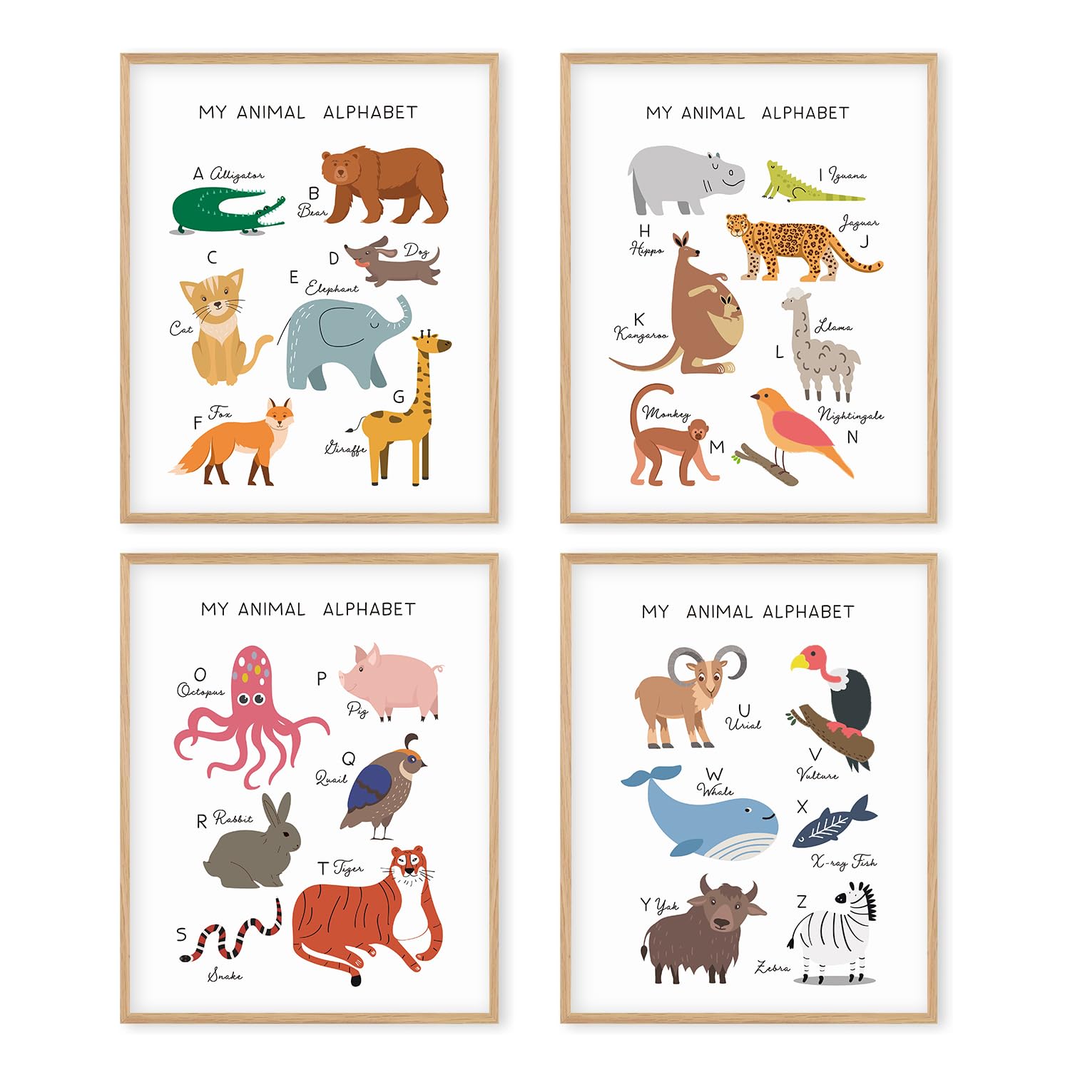 Amazon.com: Boat Wades Animal Classroom Posters - Abc Posters, My ...