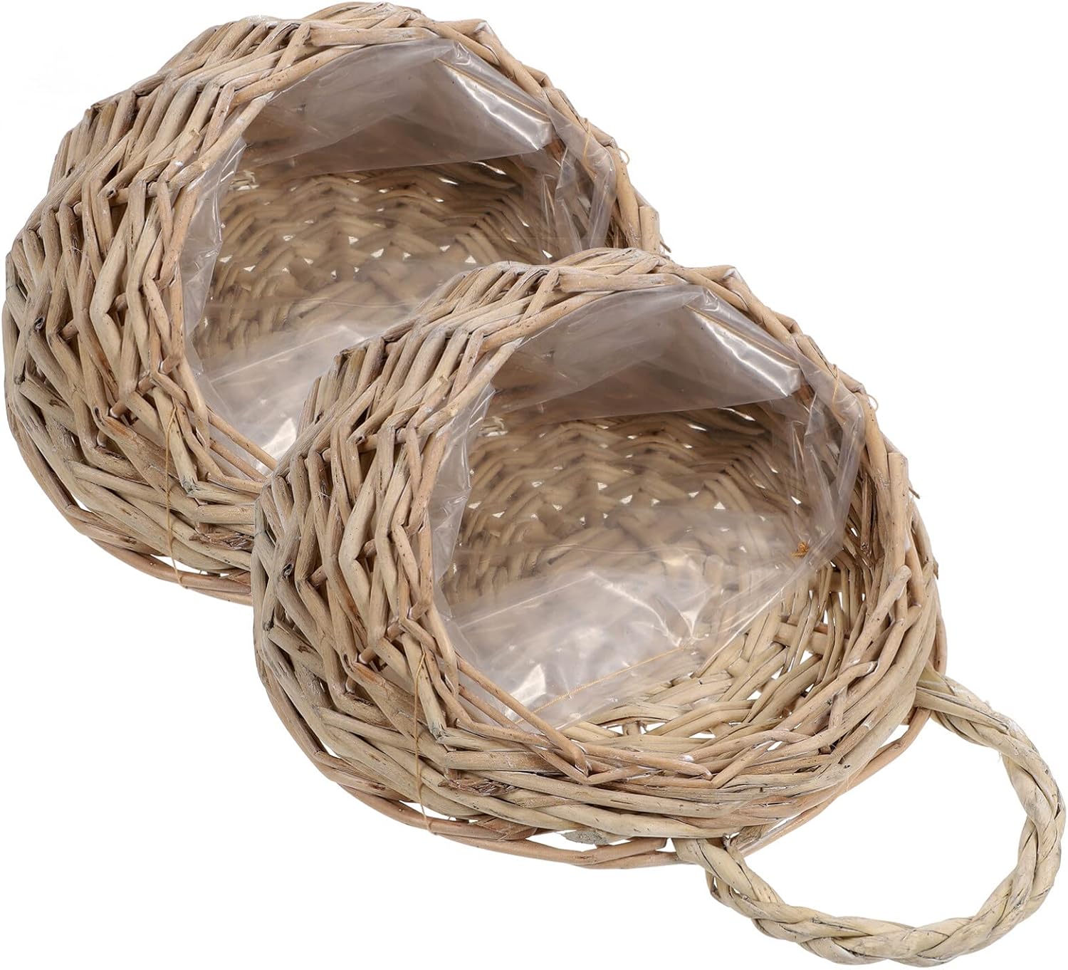 Amazon.com: DOITOOL Rattan Basket Hanging 2pcs Rattan Hanging Planters ...