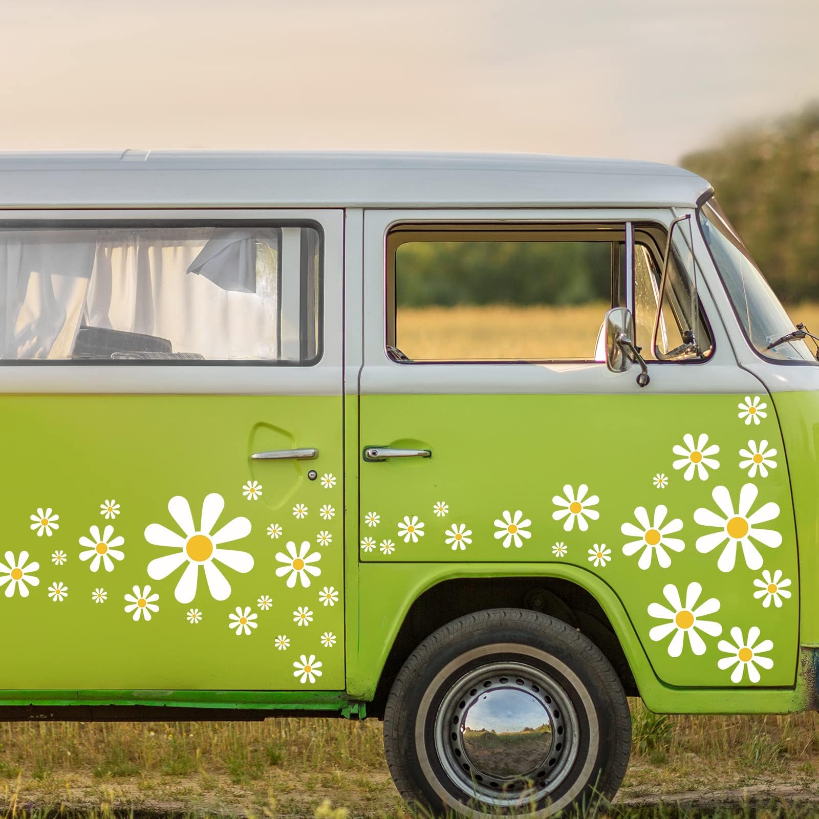 Amazon.com: Bling My Bug Magnetic VW Beetle Decal Yellow Polka Dot ...