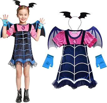 Vampirina Costume for Kids Girls, Princess Vampirina Dress with Bat ...