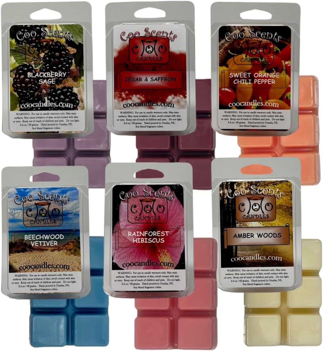 Amazon.com: 6 Pack Soy Candle Scented Wax Melts Bars - Fall Scents ...