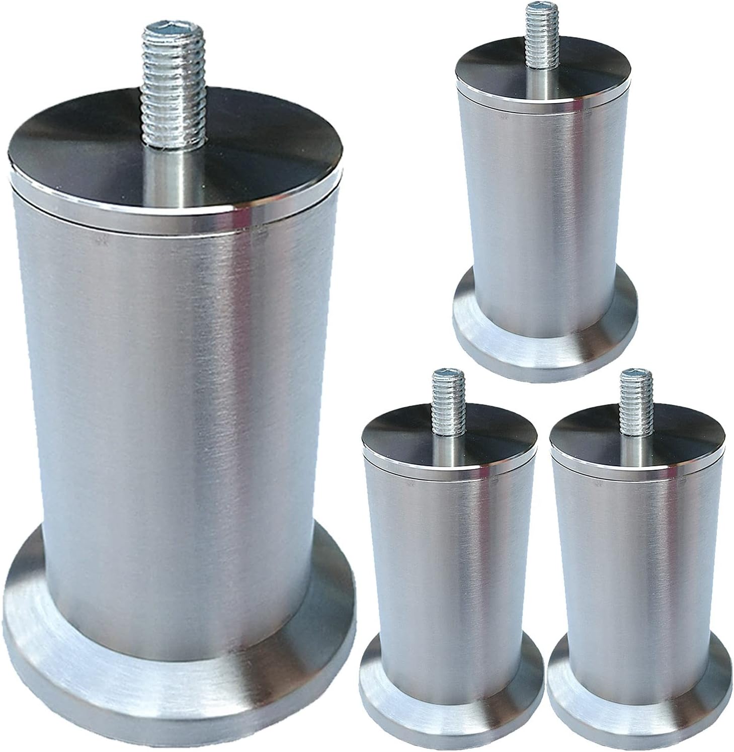 Amazon.com: Stainless Steel Furniture Legs, 4 Pcs Table Legs Metal ...