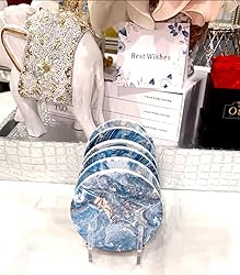 Amazon.com: Clear Acrylic Coaster Holder, 6 Grids Anti Slip Coaster ...