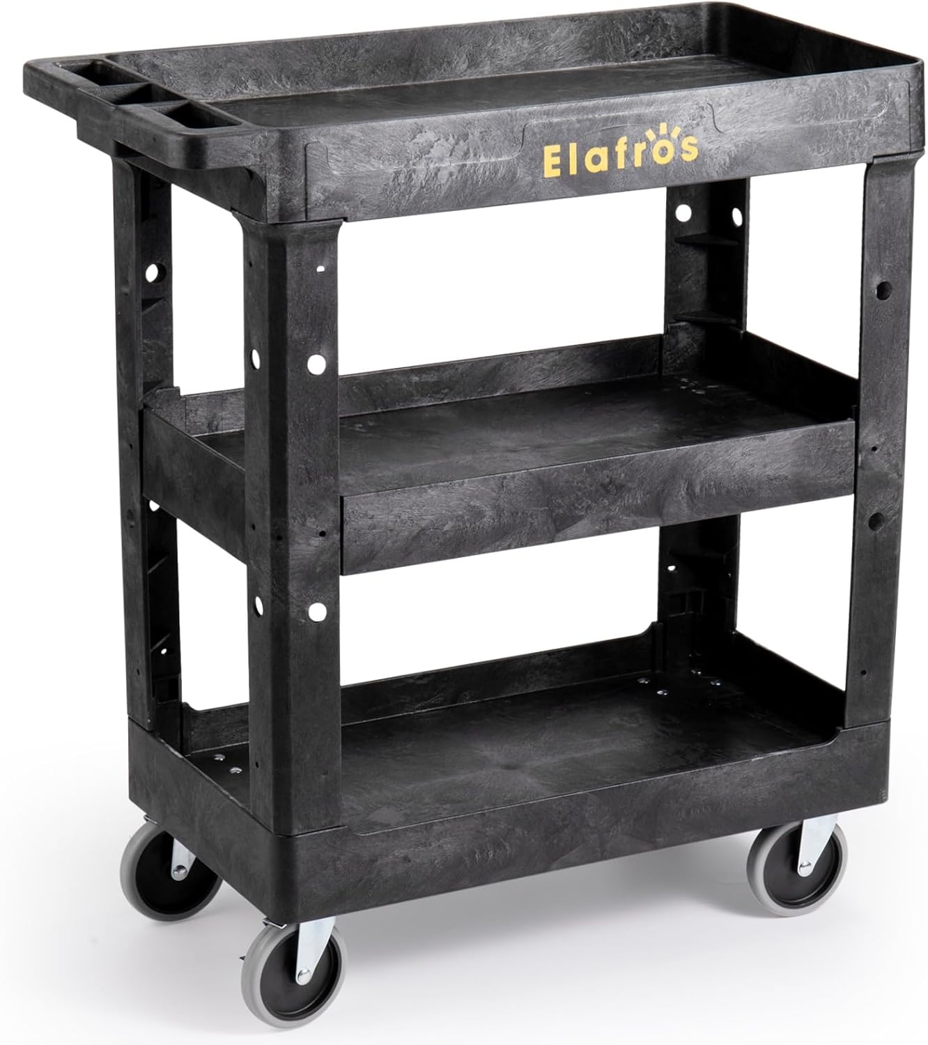 Amazon.com: ELAFROS 3-Tier Utility Cart, 34" x 17" Work Cart with Deep ...