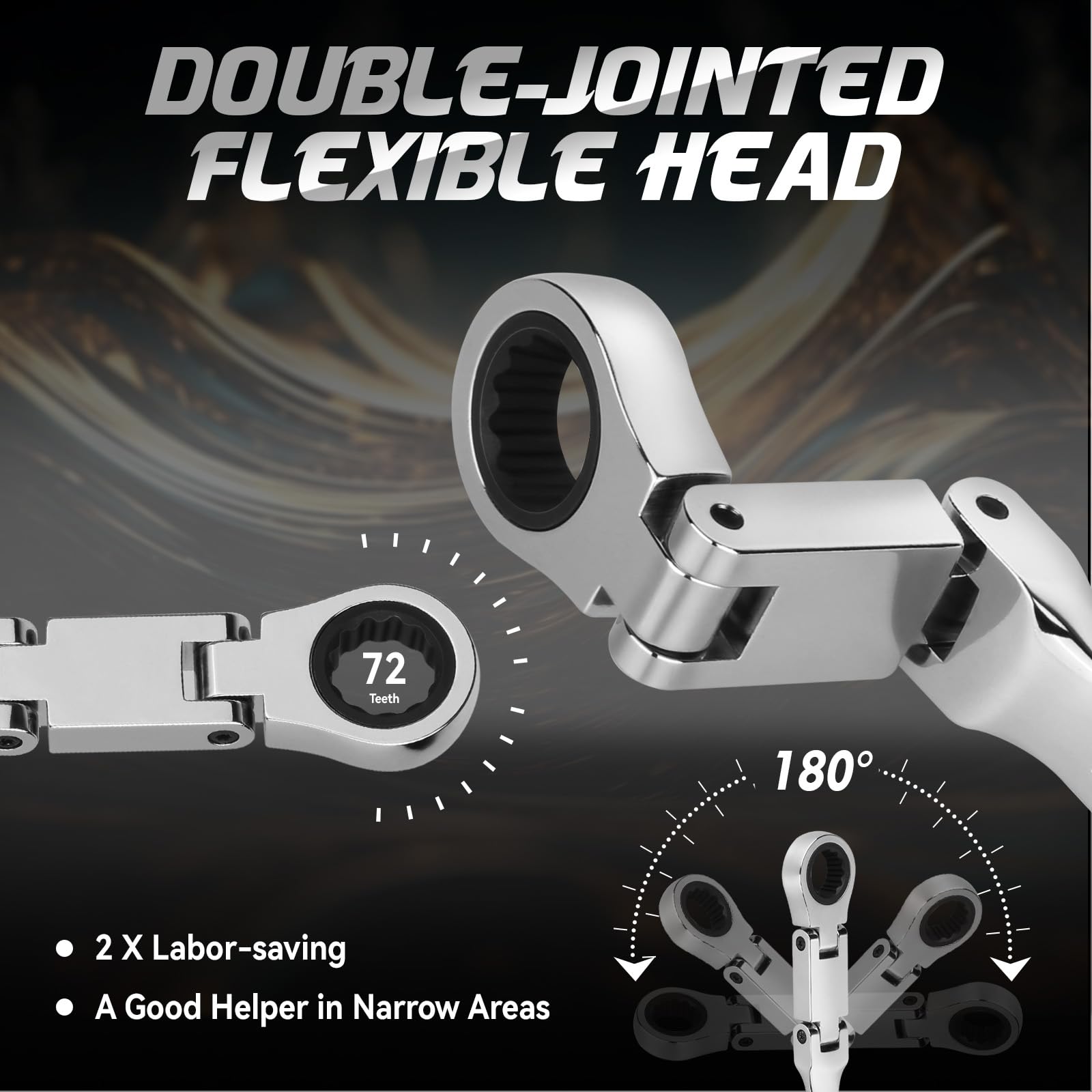 Snapklik.com : DISEN Ratcheting Wrench Set 25pcs, Flex Head Ratchet ...