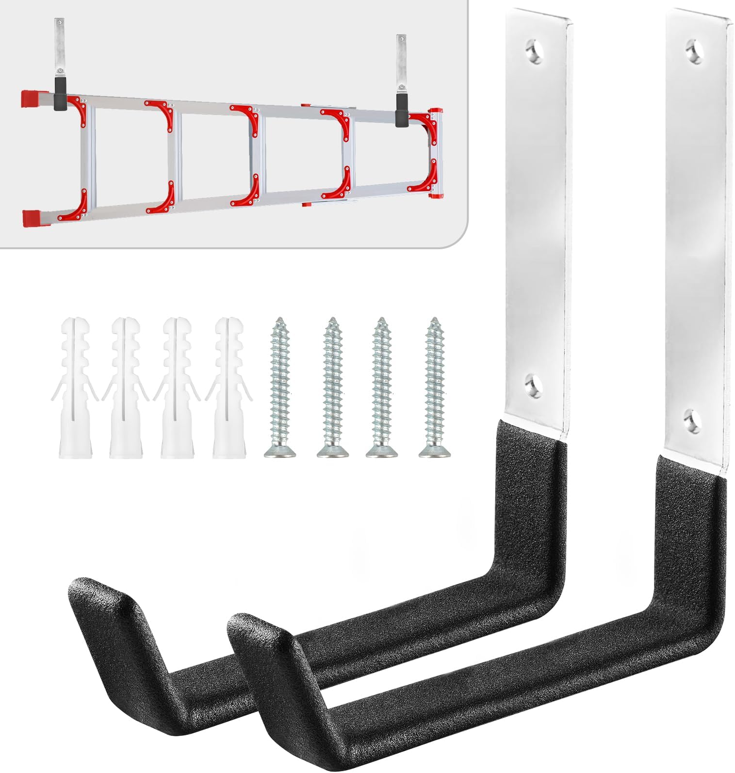 AccEncyc Heavy Duty Garage Hooks, 2Pcs Stainless Steel Wall Mount Hooks ...