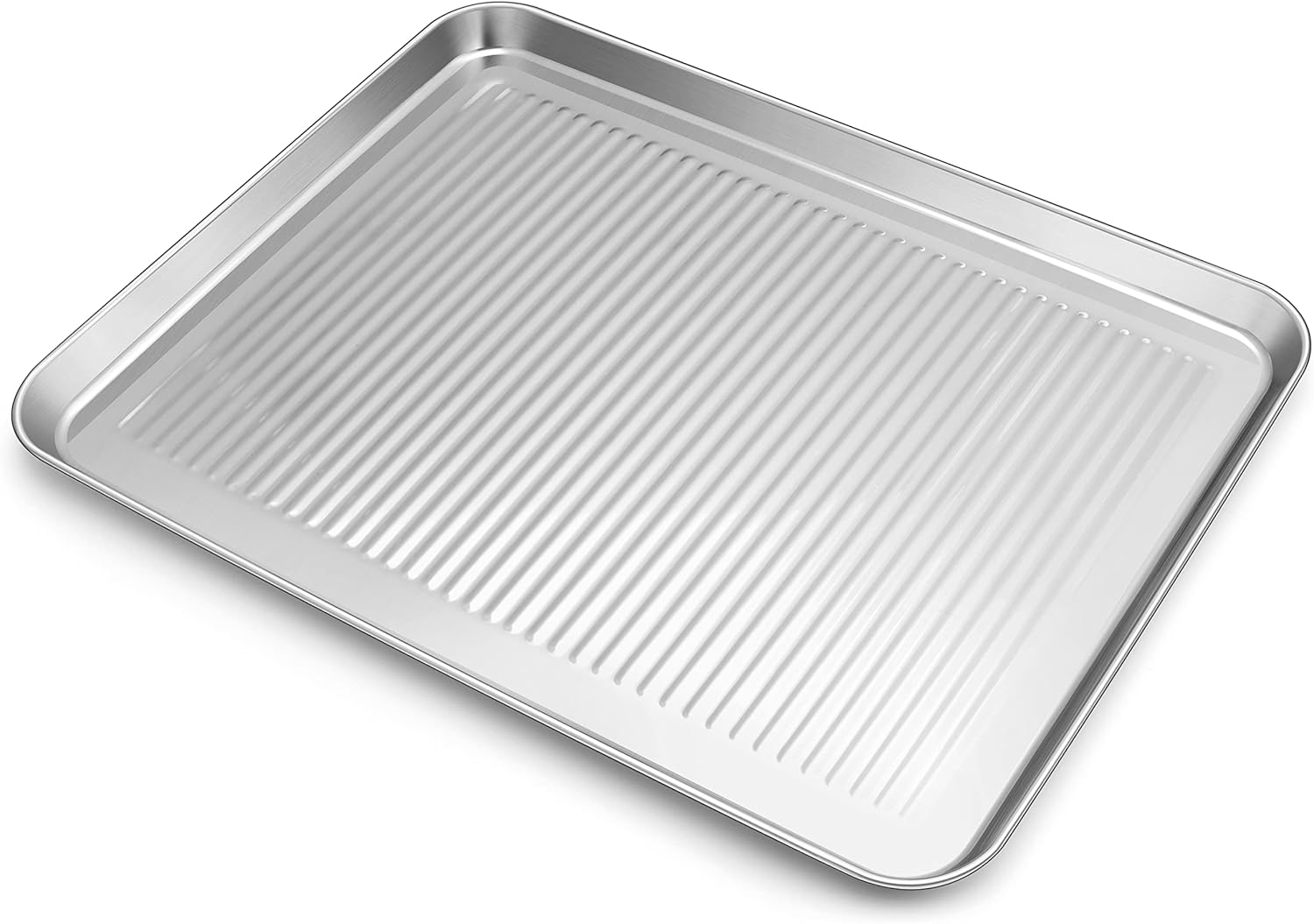 Homikit Baking Pan Cookie Sheet, Stainless Steel Rimmed Half Sheet 18 ...