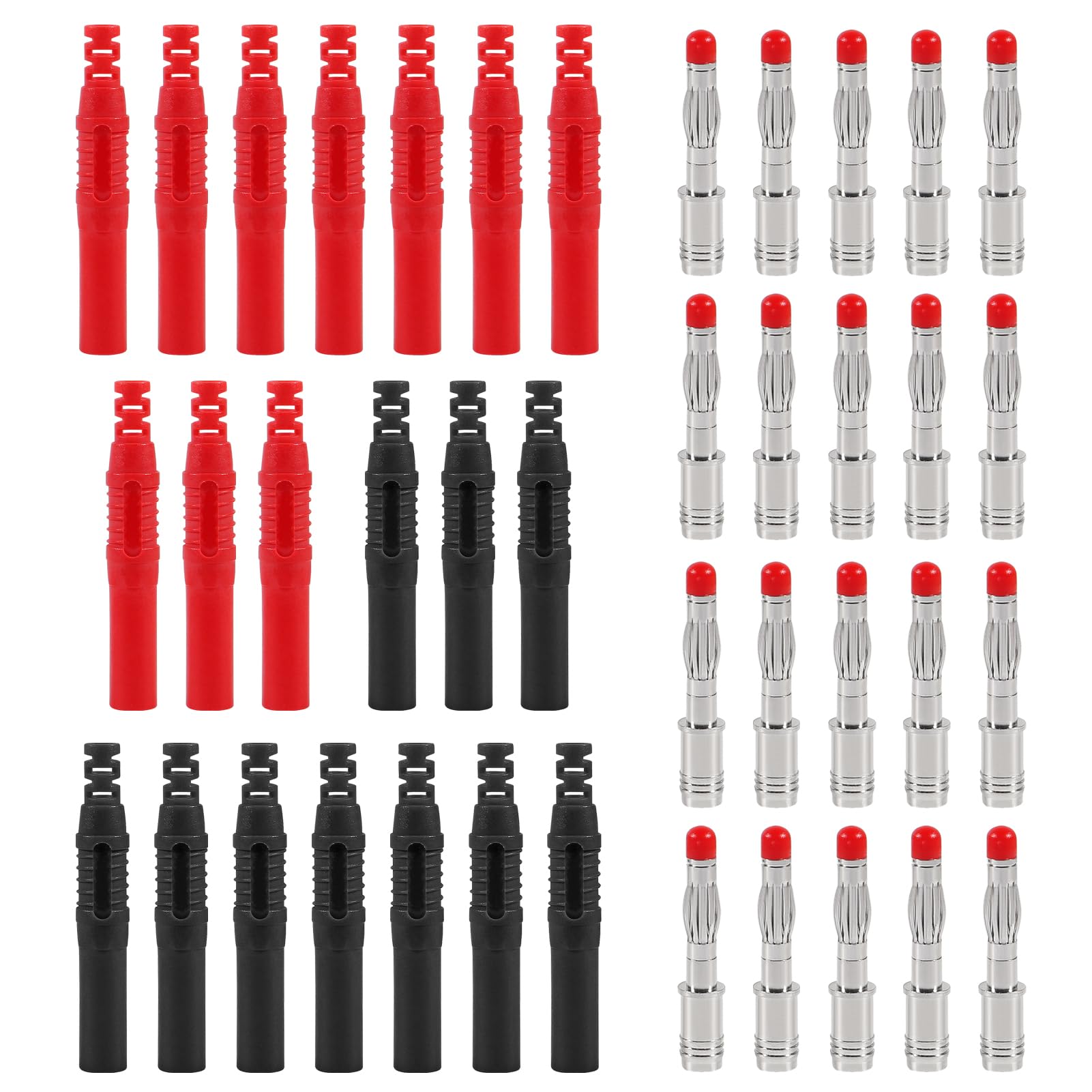 Snapklik.com : 20pcs Black And Red 4mm Banana Insulated Safety Straight ...