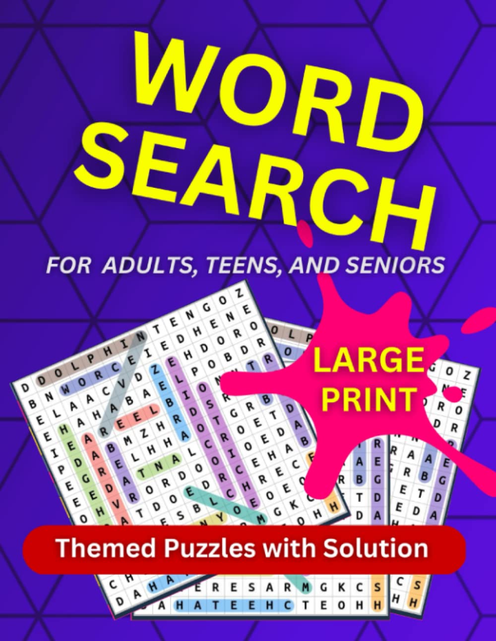 Word Search For Adults, Teens, and Seniors: Themed Word Search Puzzles ...