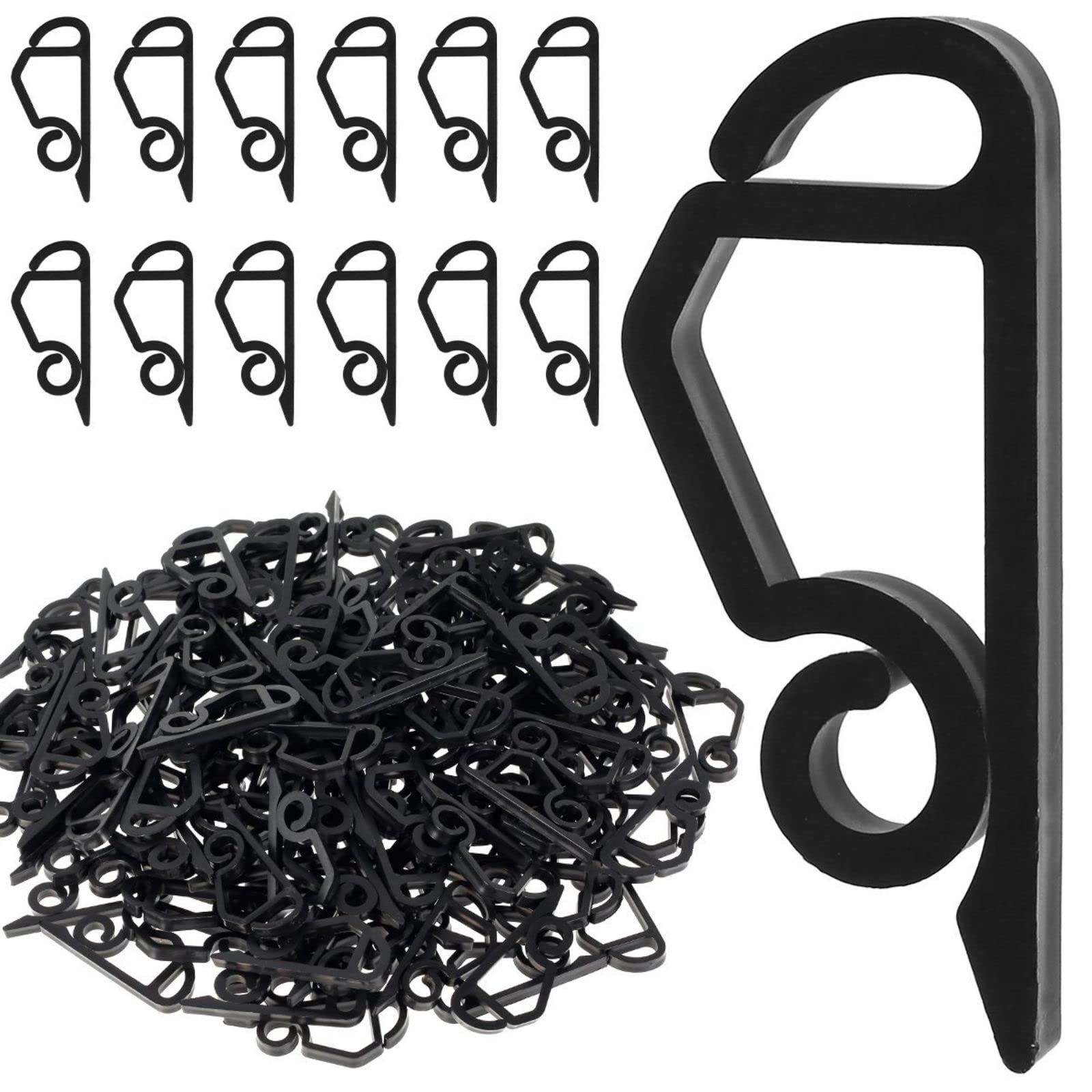 Amazon.com: TNBUENO 120 Pcs Christmas Light Clips Outside Gutter Hooks ...