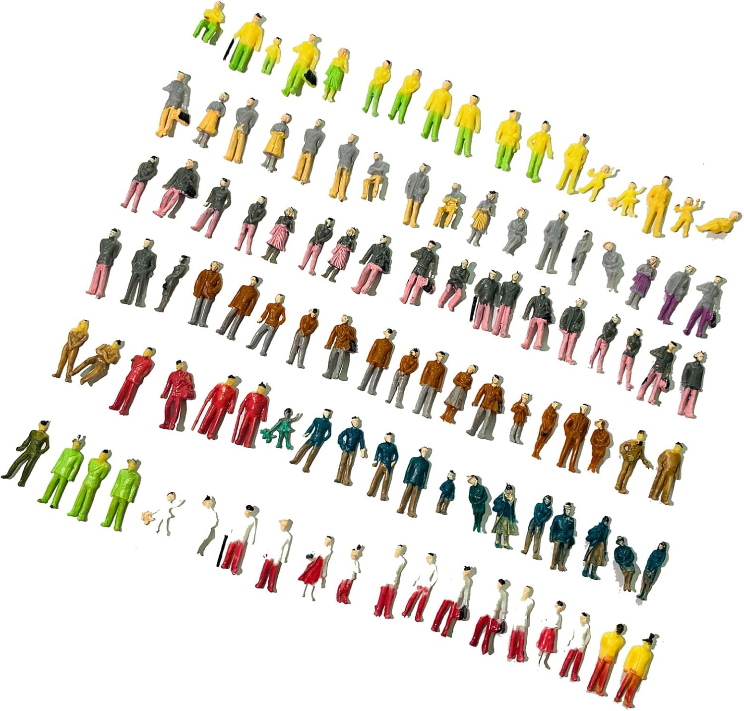 Amazon.com: Xafissy 100PCS HO Scale Models People Set, Tiny DIY Resin ...