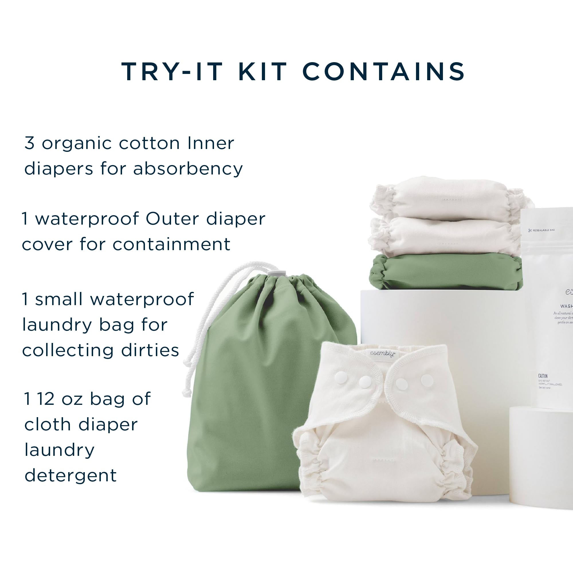 Snapklik.com : Esembly Cloth Diaper Try-It Kit, Starter Gift Set ...