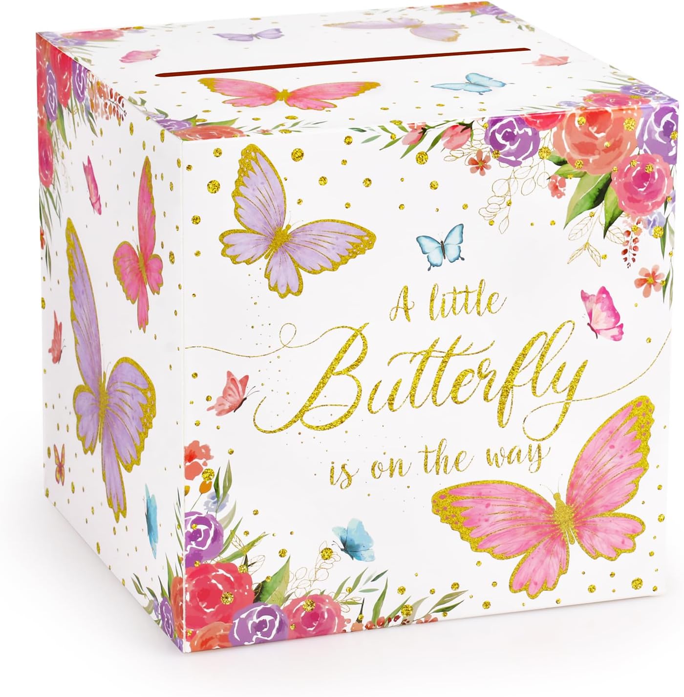 Amazon.com: Butterfly Card Box Favors Post Box Cardboard Receiving ...