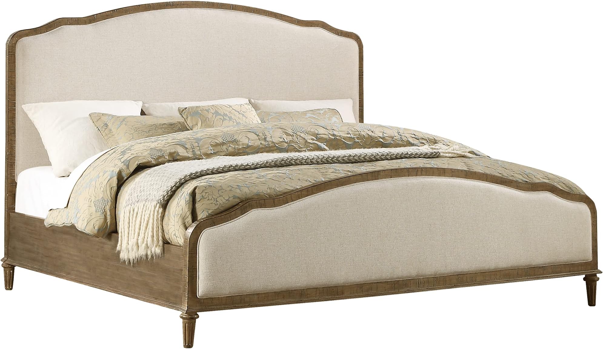 Amazon.com: Wallace & Bay Haynes Upholstered Bed, Queen, Gray & Linen ...