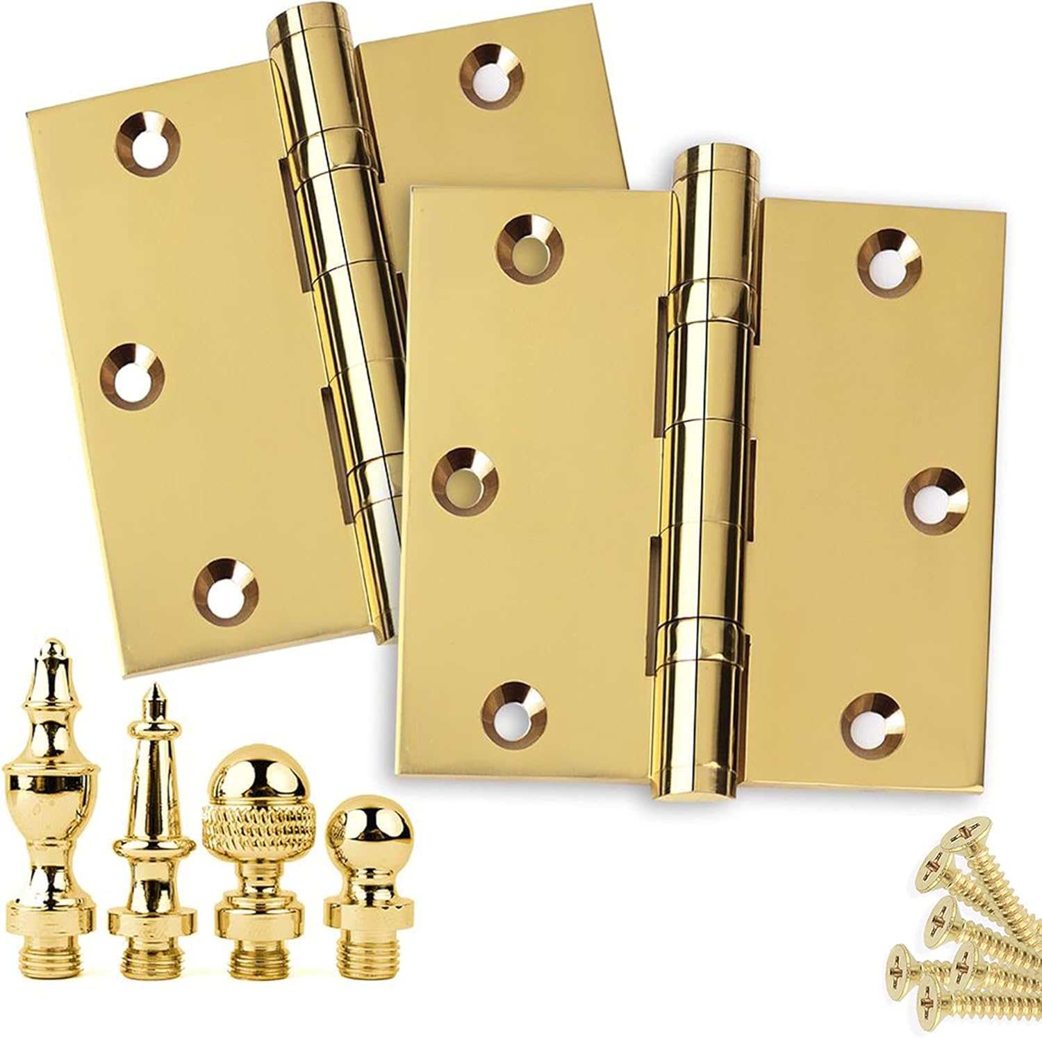 EMBASSY Door Hinge Solid Brass - 3.5 x 3.5 Inch, Heavy Duty, Polished ...