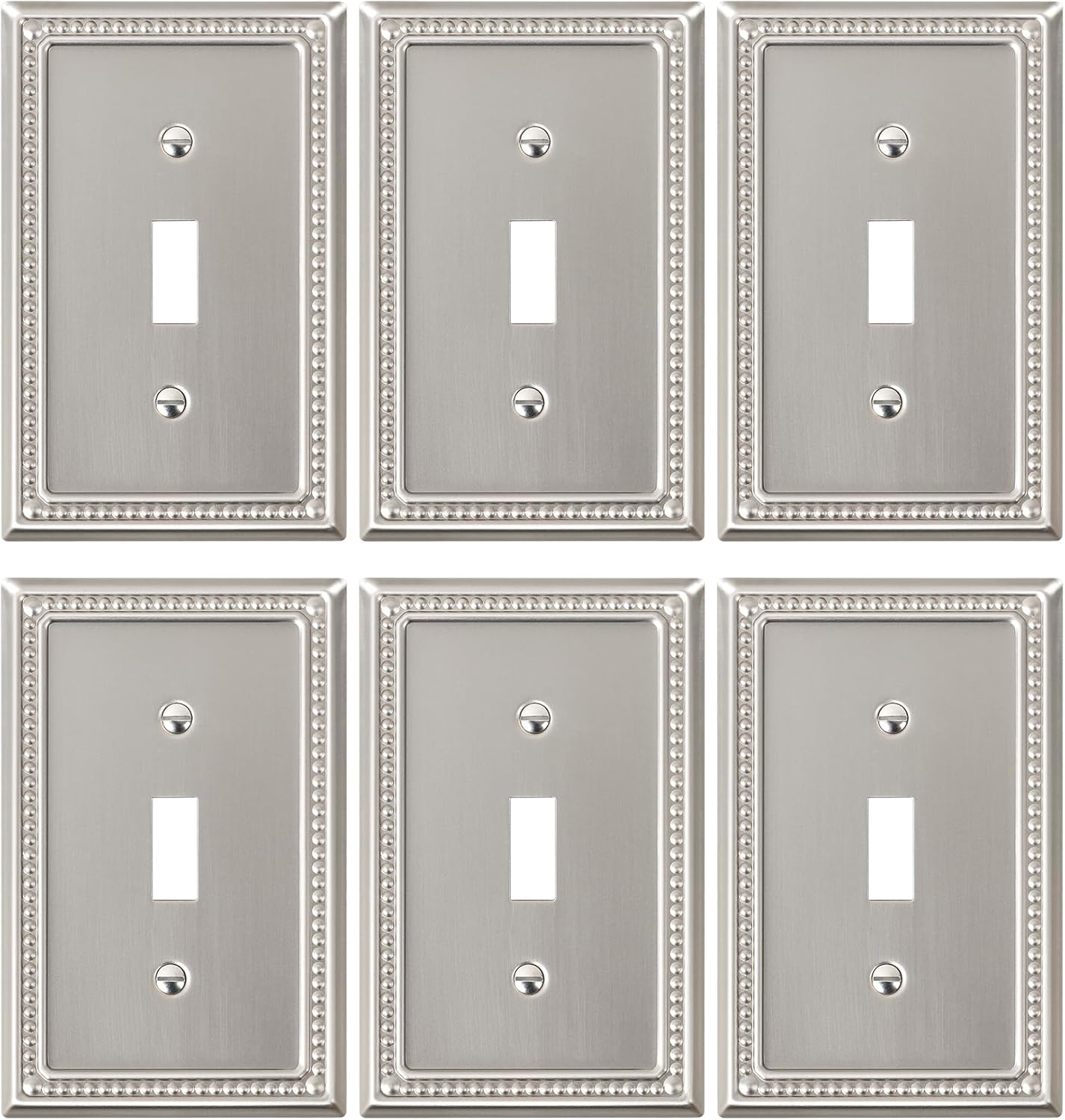 TREEWELL 6-Pack Single Toggle Light Switch Cover Plate, Pearls ...