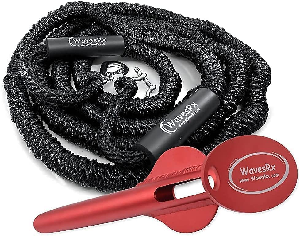 Amazon.com: WavesRx Beach Anchoring Bundle | Bungee Line 14' to 50' + Aluminum Sand Anchor ...