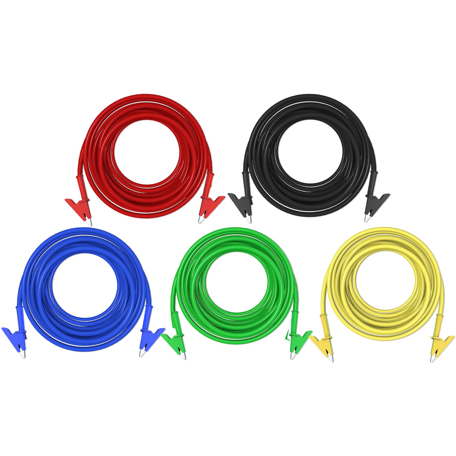 Snapklik.com : Goupchn 5PCS Alligator Clips Test Leads Dual Ended ...