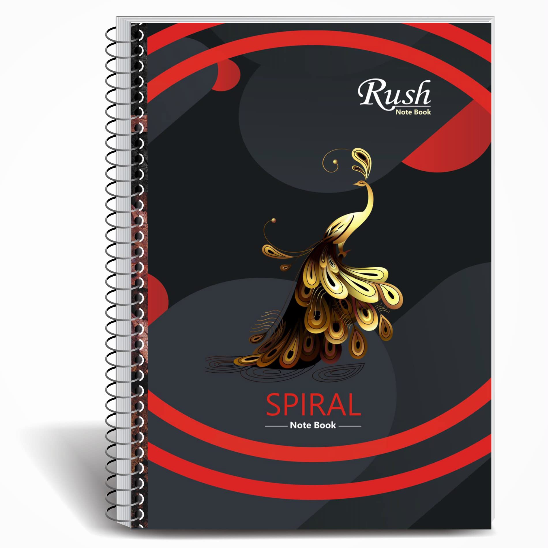 Rush Premium 500 Pages A4 Size Unruled Spiral Notebook (Pack of 2 ...