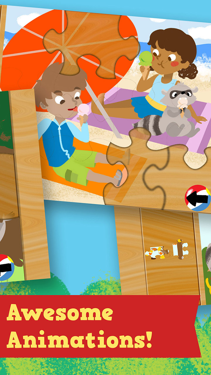 Kids Season Puzzles: Animated Spring, Summer, Fall and Winter Wooden ...