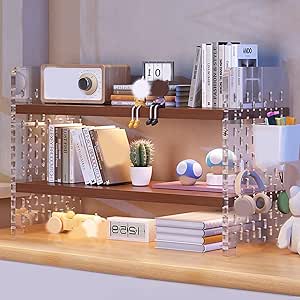 Amazon.com: Desktop Shelf Desk Organizer Rack, 2-Tier Adjustable Desk ...
