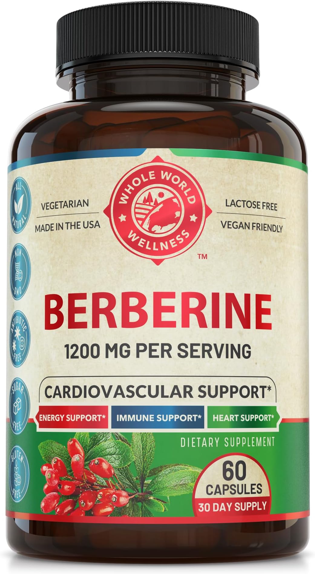 Amazon.com: Berberine Supplement - Premium Berberine 1200mg Per Serving ...