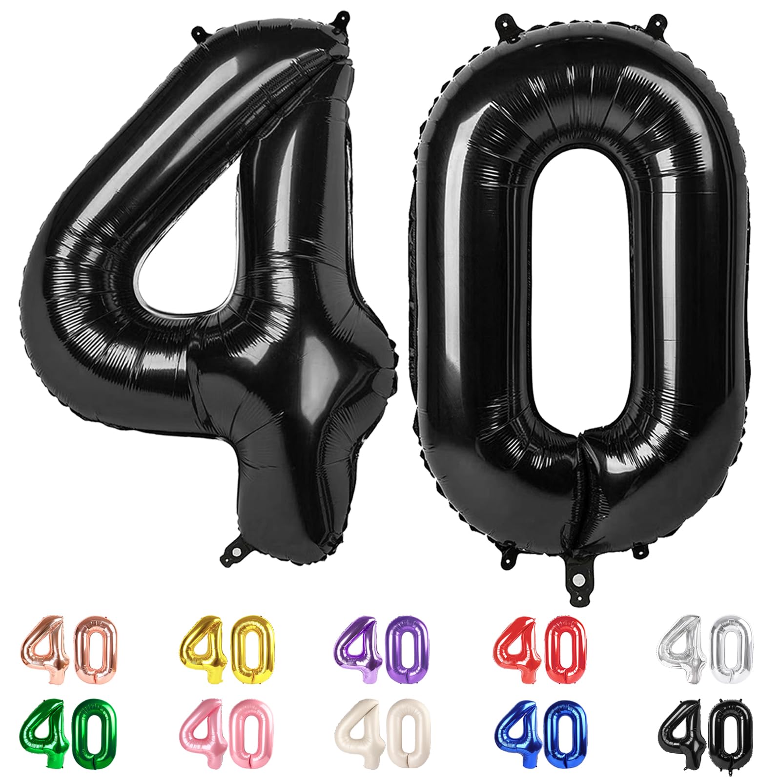 Amazon.com: Number Balloons 40 In Large 40 Balloon Numbers, 40th ...