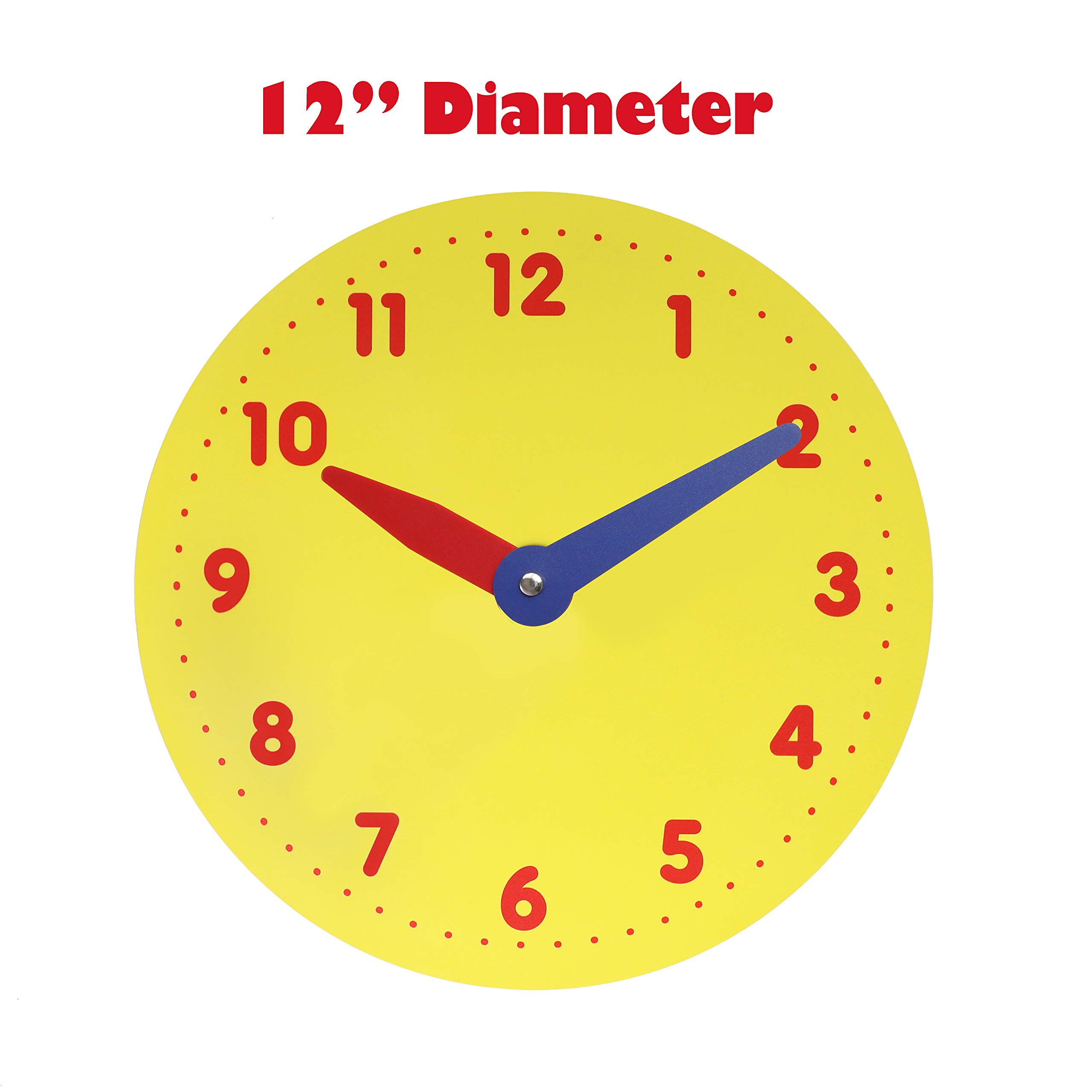 Buy IQ Toys My First Learning Clock - Learn How to Tell Time, 12 inch ...