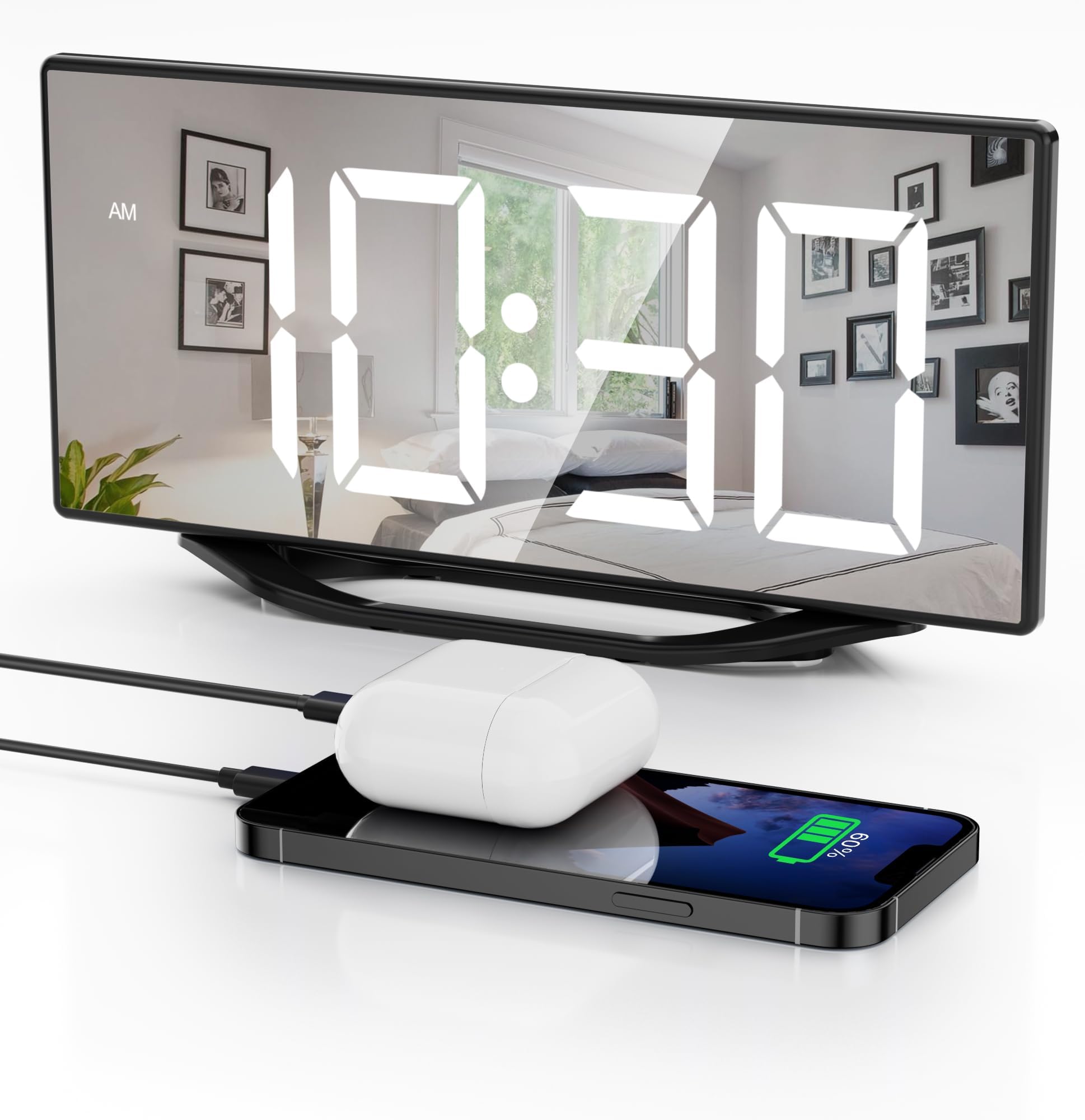 Amazon.com: Projection Digital Alarm Clock for Ceiling,Wall,Bedroom ...