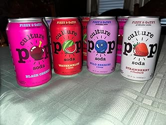 Amazon.com : Culture Pop Soda Probiotic Low Sugar Soda - Sparkling Probiotic Drink Soda for Gut ...